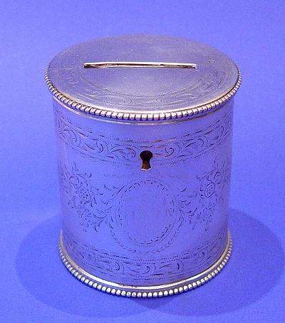 Victorian Antique Silver Money Box - Daniel Bexfield Antiques.
