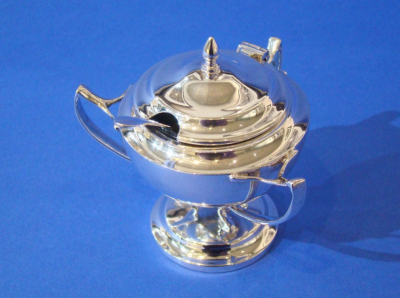 Art Nouveau Antique Sterling Silver 3-Handled Mustard Pot, Made by ...