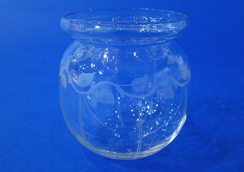 Art Nouveau Sterling Silver & Glass Jam Pot, Made by A & J Zimmerman ...