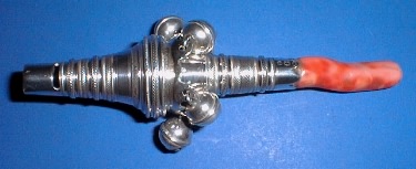 George III Silver & Coral Baby's Rattle - Daniel Bexfield Antiques.